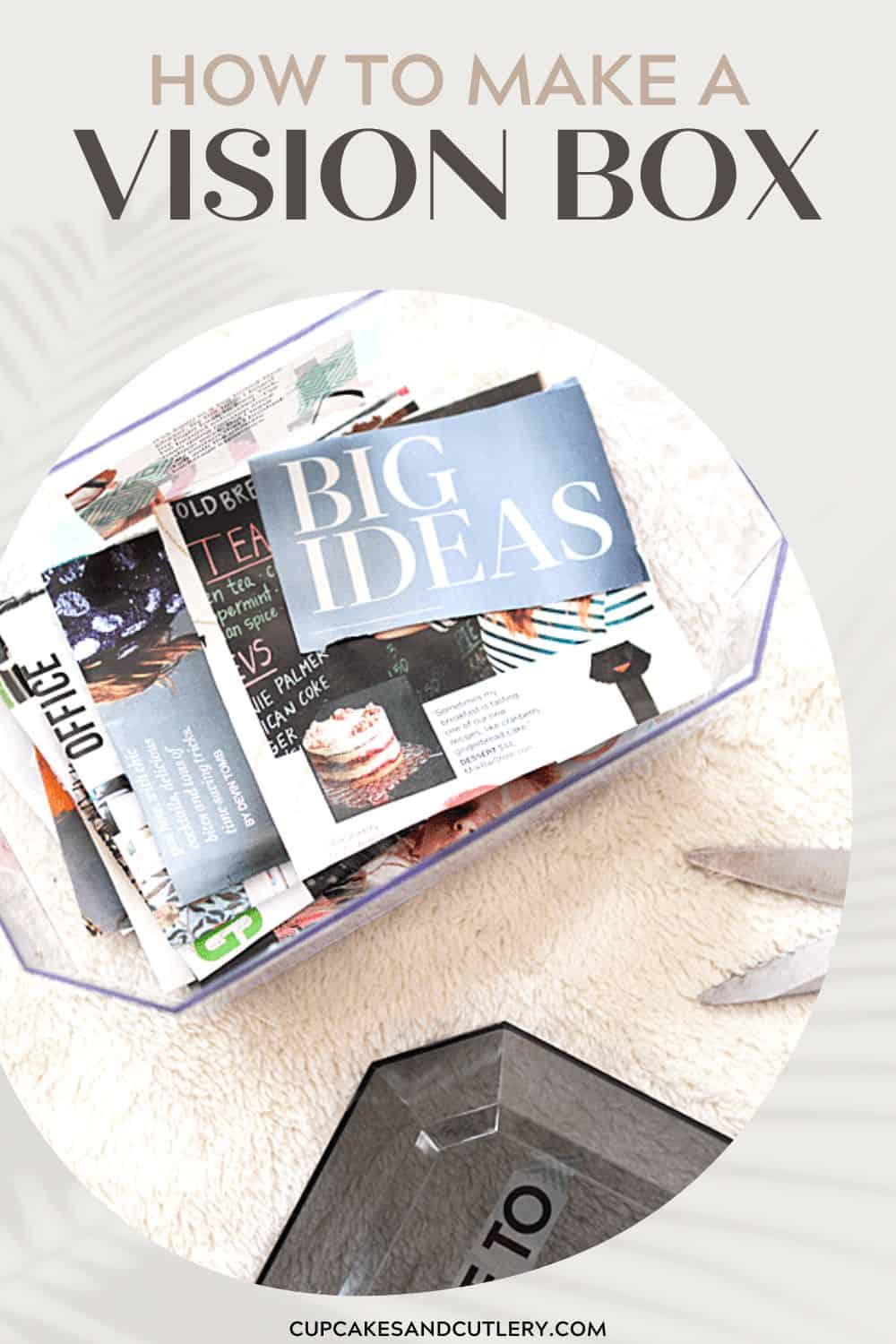 Vision Board in a Box - Cupcakes and Cutlery