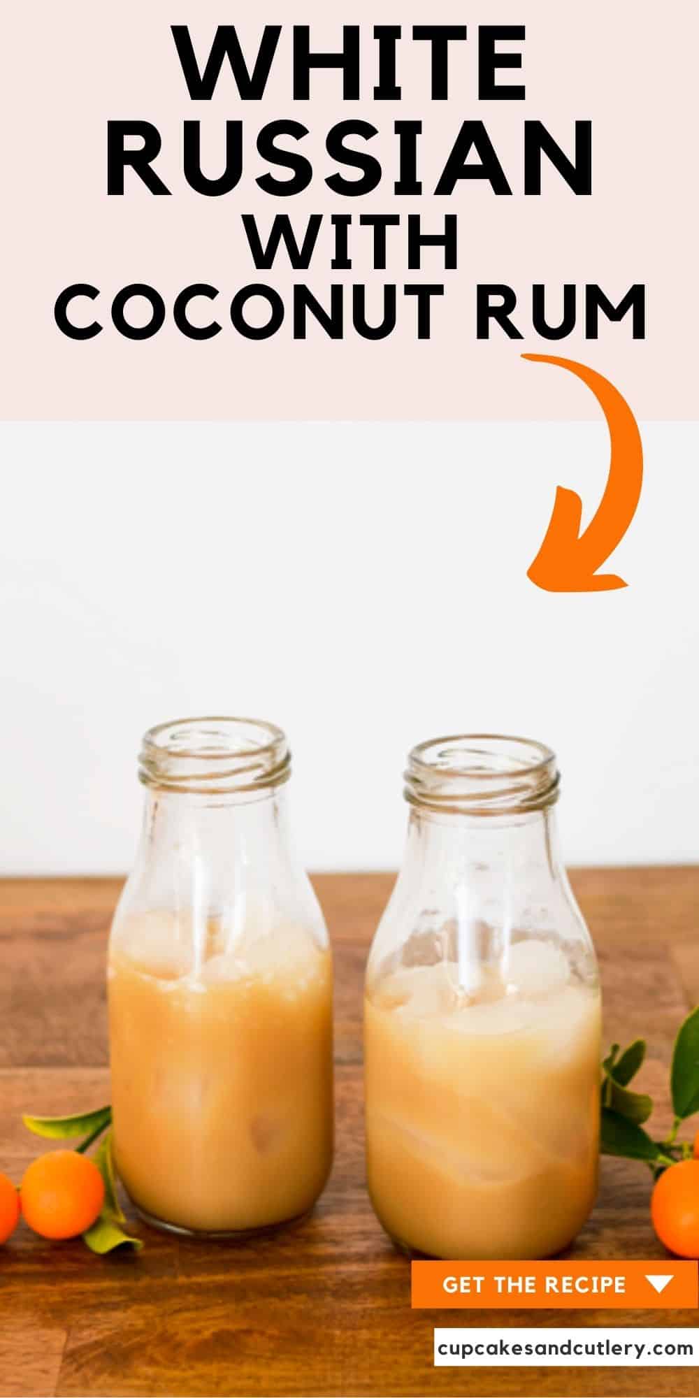 Easy Non Dairy Coconut White Russian Cocktail Recipe with Rum