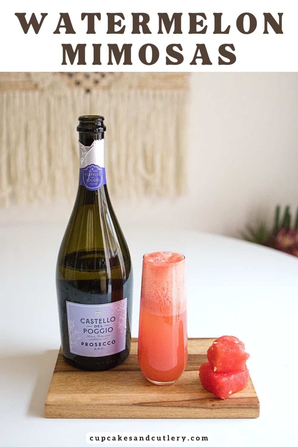 Watermelon Mimosa Recipe for Summer Sipping - Cupcakes and Cutlery