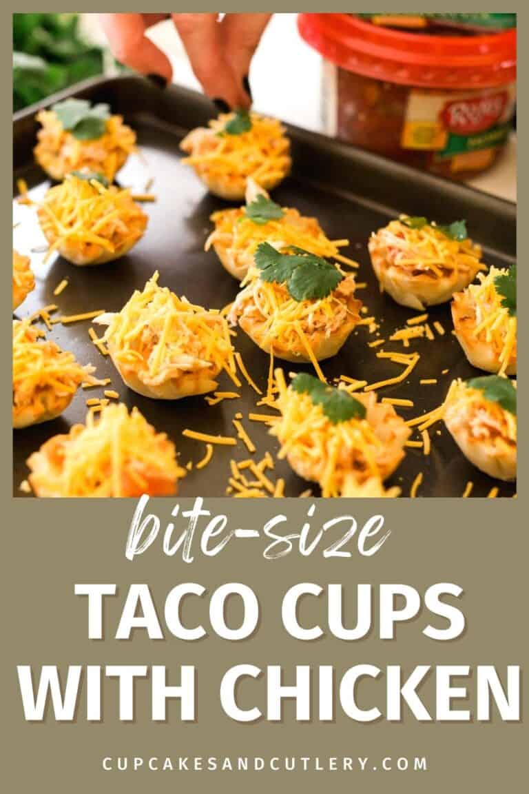 Baked Chicken Taco Cups Appetizer Recipe in Phyllo