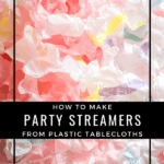 DIY Ruffled Plastic Tablecloth Streamers For Parties | Cupcakes and Cutlery