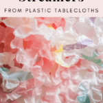 DIY Ruffled Plastic Tablecloth Streamers For Parties | Cupcakes and Cutlery