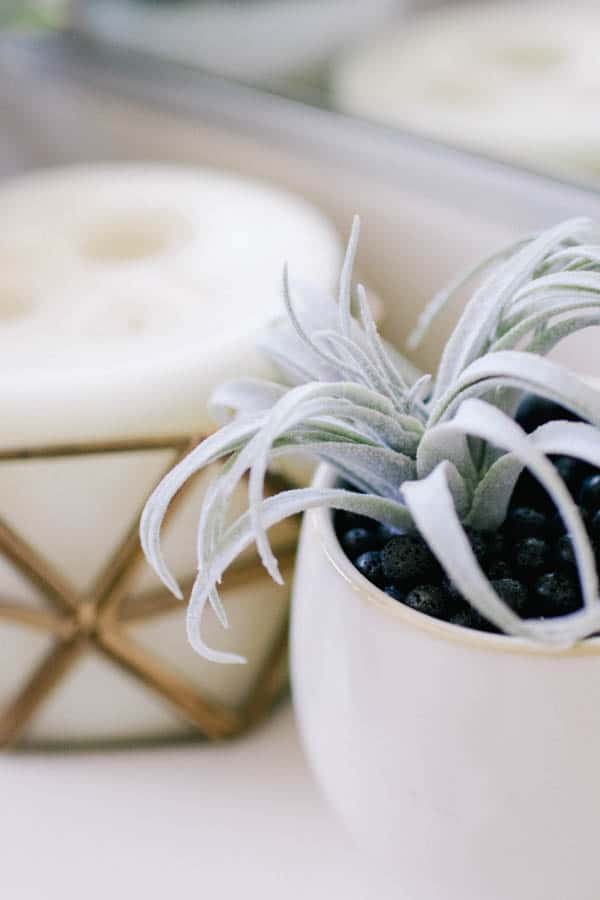 DIY Oil Diffuser with Lava Stone and Faux Succulent | Cupcakes and Cutlery