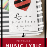 Free Printable Valentines Cards with Song Lyrics | Cupcakes and Cutlery