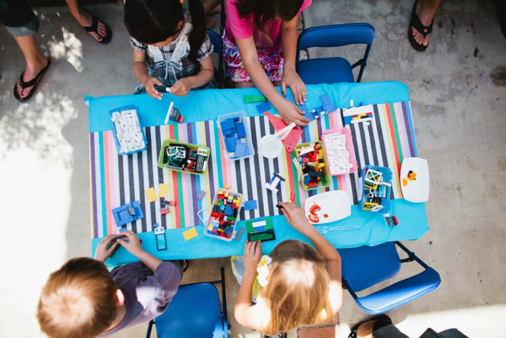 Kid's Dance Club and Lego Birthday Party - Cupcakes and Cutlery