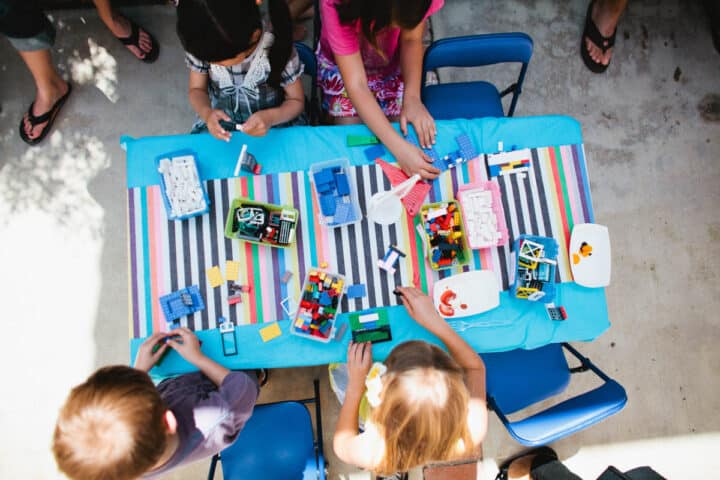 Kid's Dance Club and Lego Birthday Party - Cupcakes and Cutlery
