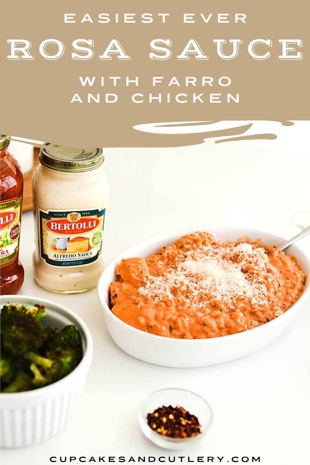 Chicken and Farro in Rosa Sauce Dinner at Home