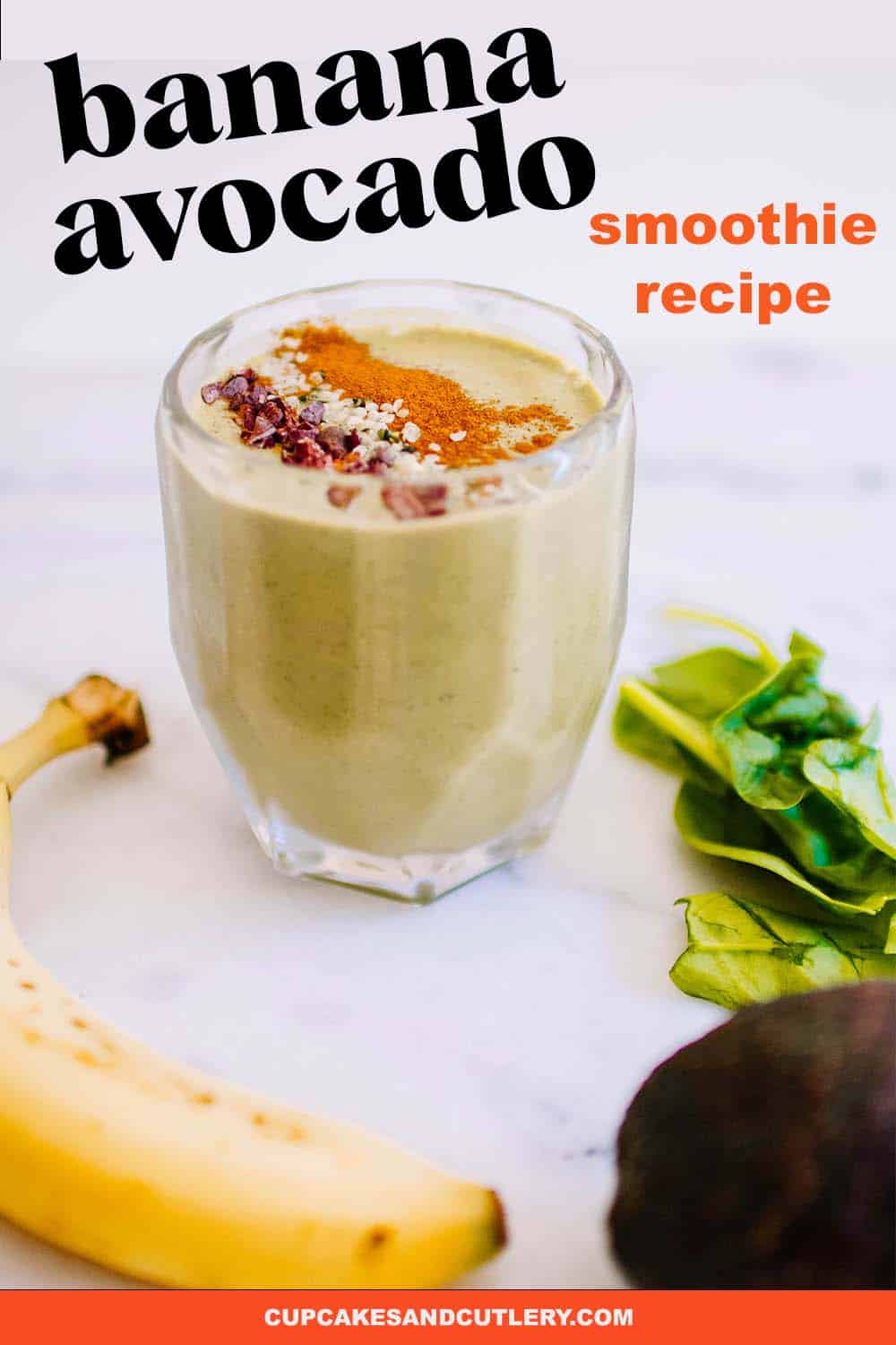 Easy Avocado and Banana Smoothie Recipe - Cupcakes and Cutlery