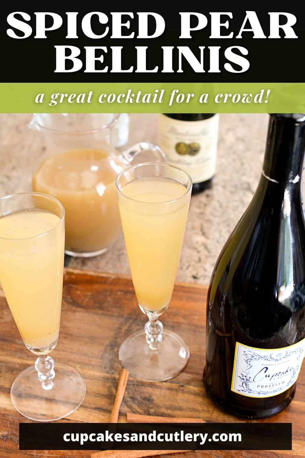 Spiced Pear Bellini Recipe for Parties - Cupcakes and Cutlery