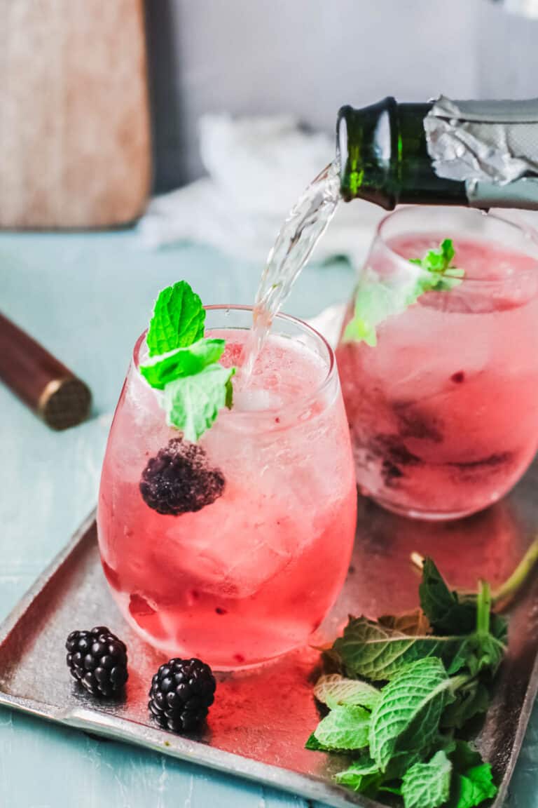 Sparkling Blackberry Vodka Champagne Cocktail Recipe | www ...