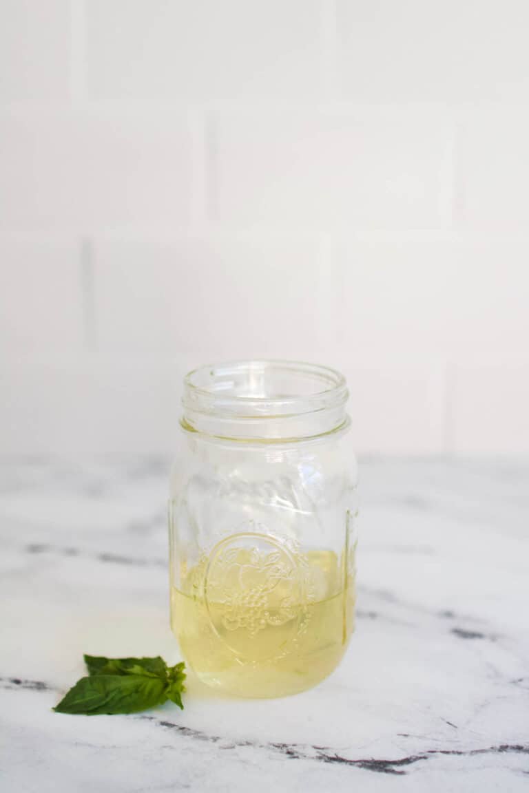 Basil Simple Syrup Recipe for Cocktails - Cupcakes and Cutlery