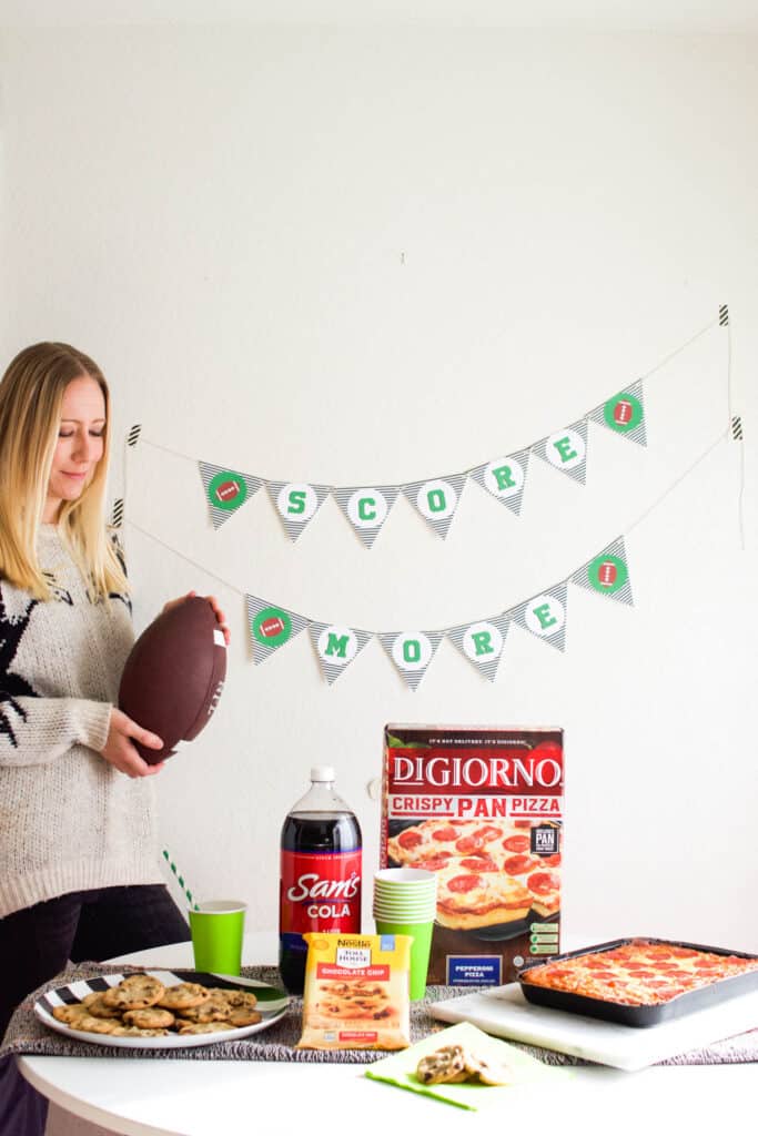 Printable Football Banner for a Game Day Party - Cupcakes and Cutlery