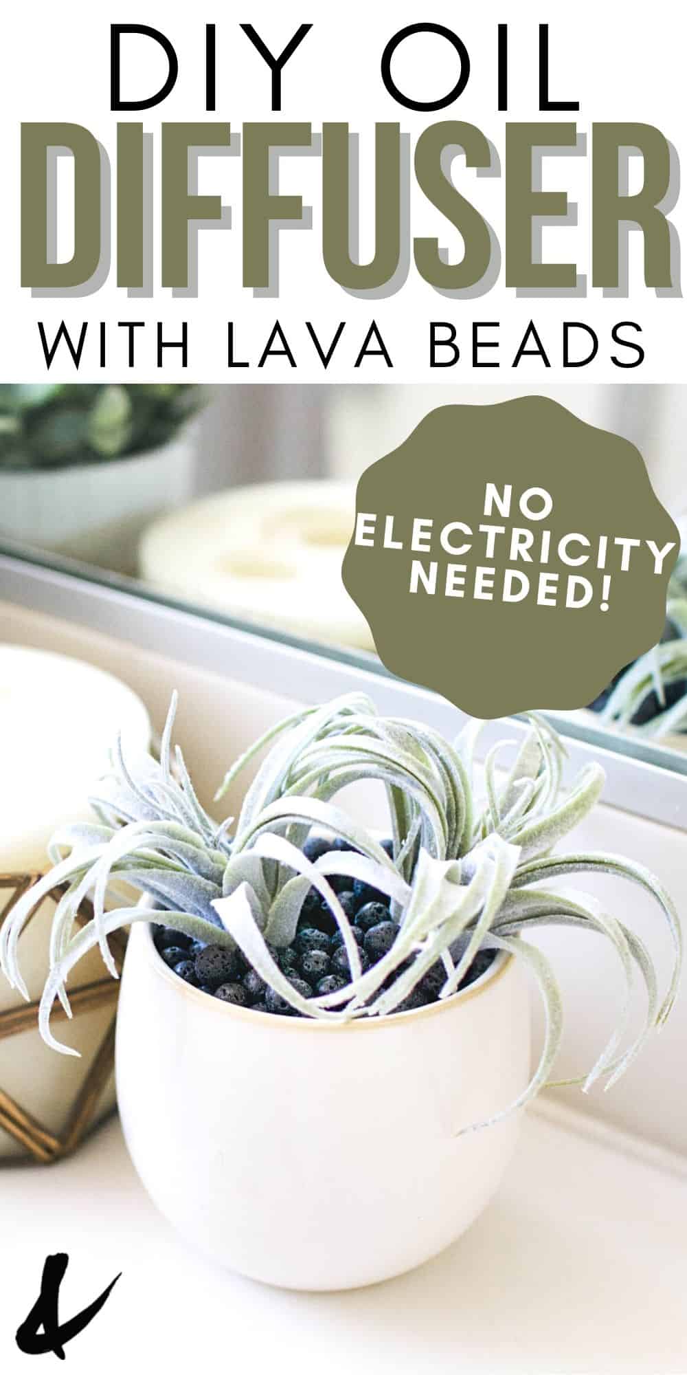 Lava Rock Diffuser DIY for Essential Oils - Cupcakes and Cutlery