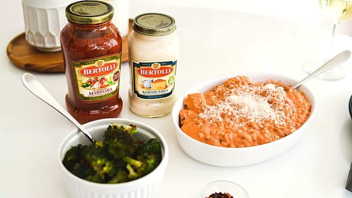 Chicken and Farro in Rosa Sauce Dinner at Home