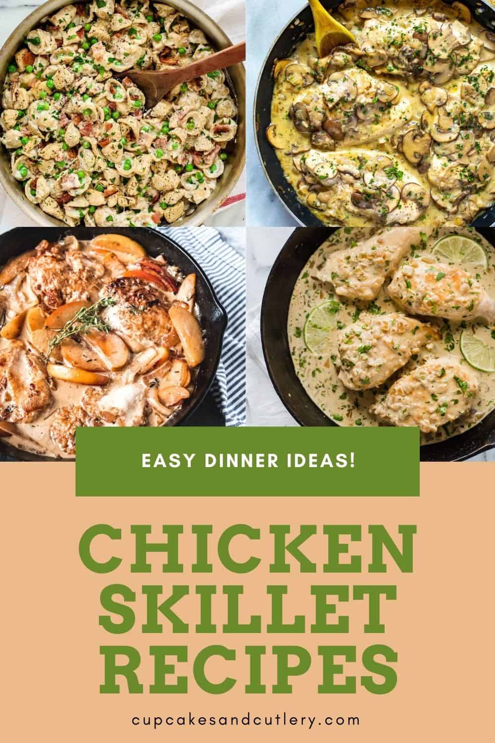 20 Easy Chicken Skillet Recipes - Cupcakes and Cutlery