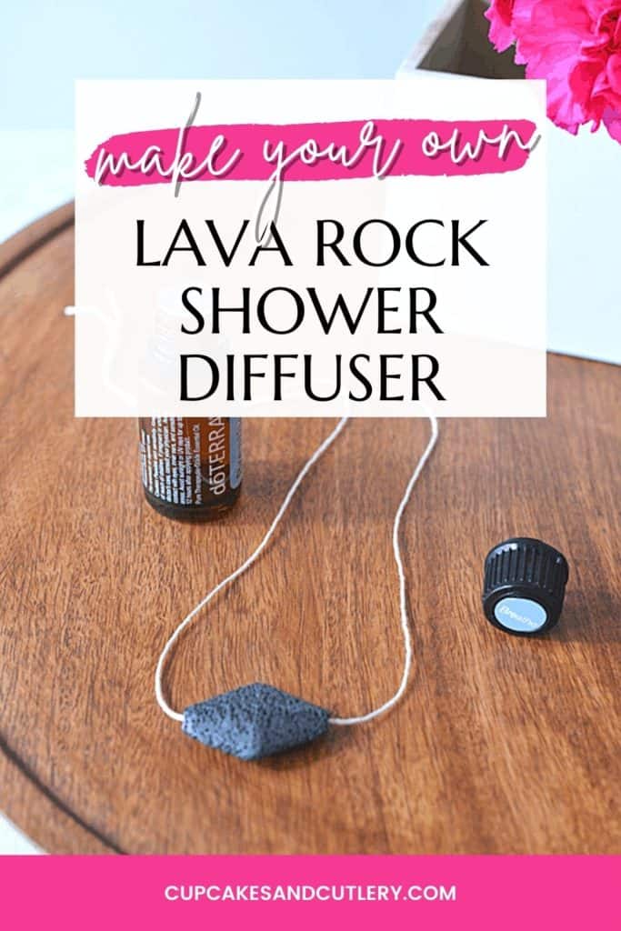 DIY Lava Stone Shower Diffuser for Aromatherapy - Cupcakes and Cutlery