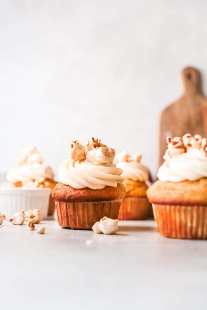 Scrumptious Caramel Popcorn Cupcakes Recipe - Cupcakes and Cutlery