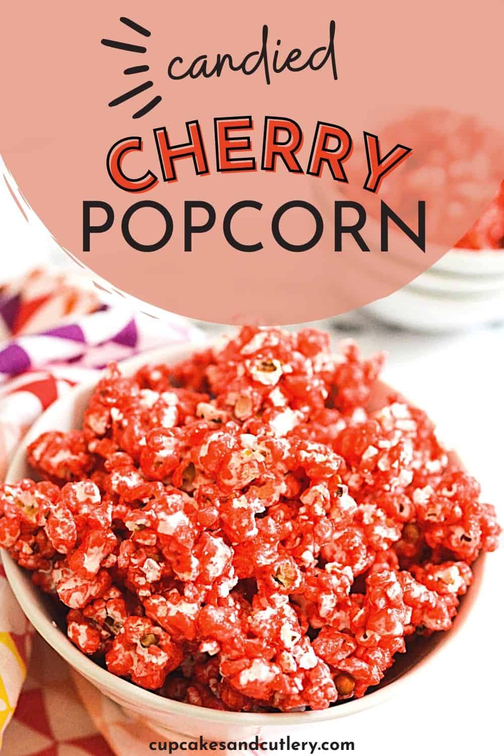 Cherry Jello Popcorn Recipe with Candy Coating
