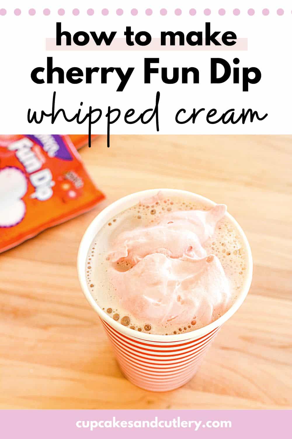 Easy Flavored Whipped Cream Recipe with Cherry Fun Dip