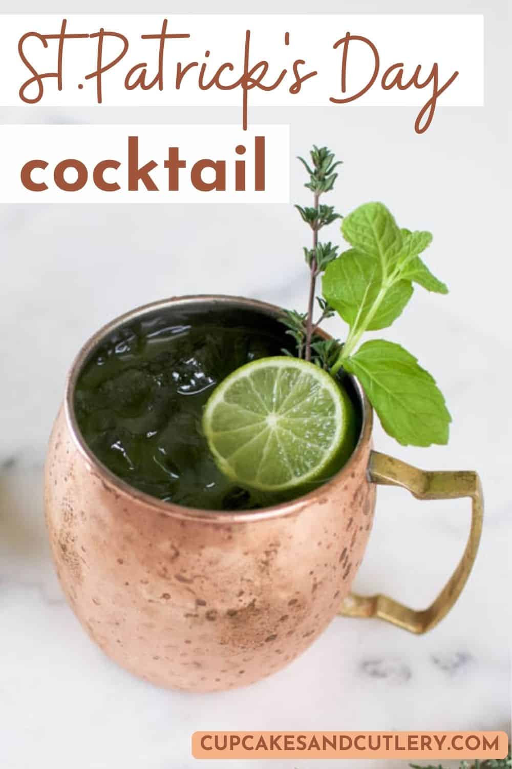 Refreshing Green Moscow Mule Recipe (Green St. Patrick's Day Cocktail ...