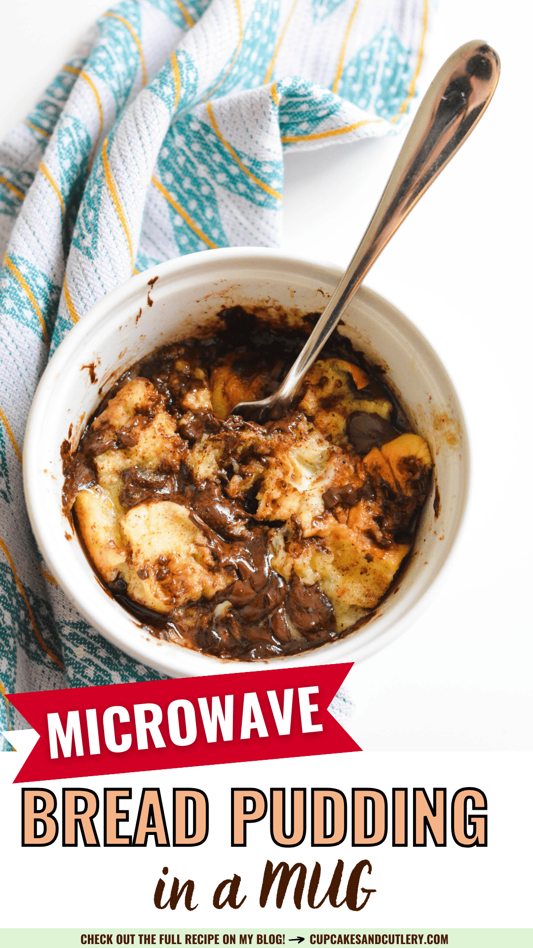 Microwave Bread Pudding in a Mug Recipe - Cupcakes and Cutlery