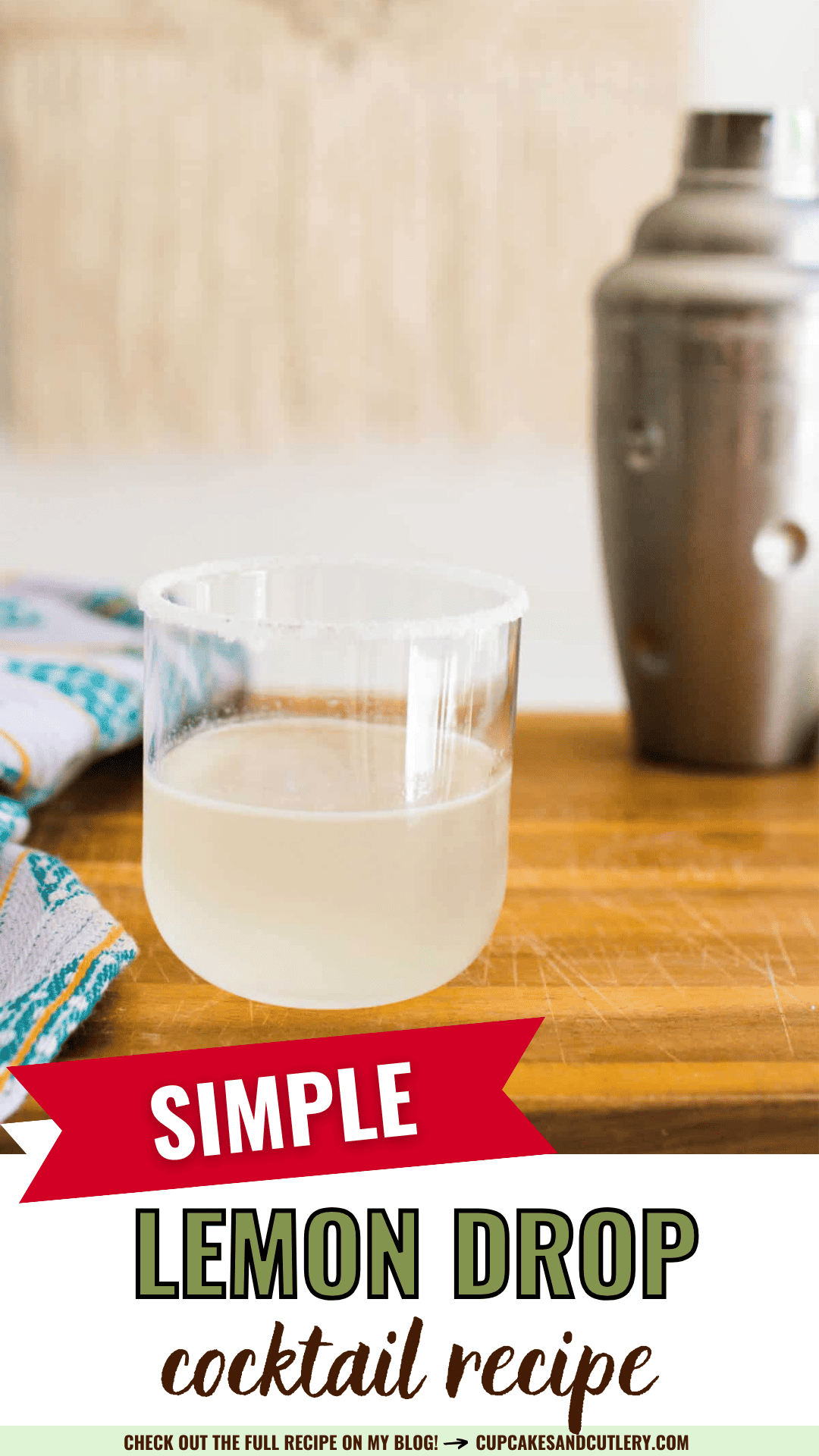 Citrusy Vodka Lemon Drop Recipe to Make in a Cocktail Shaker - Cupcakes ...