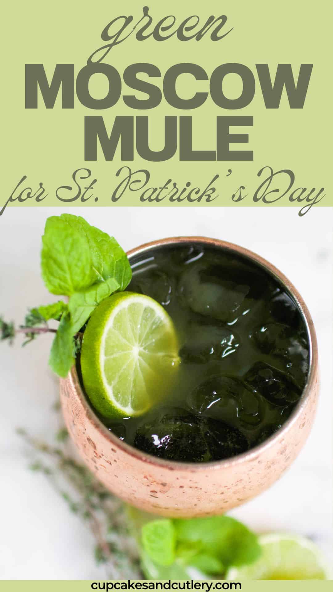 Refreshing Green Moscow Mule Recipe (Green St. Patrick's Day Cocktail ...