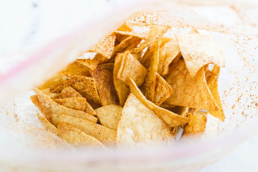 Quick and Easy Homemade Spiced Tortilla Chips Recipe - Cupcakes and Cutlery