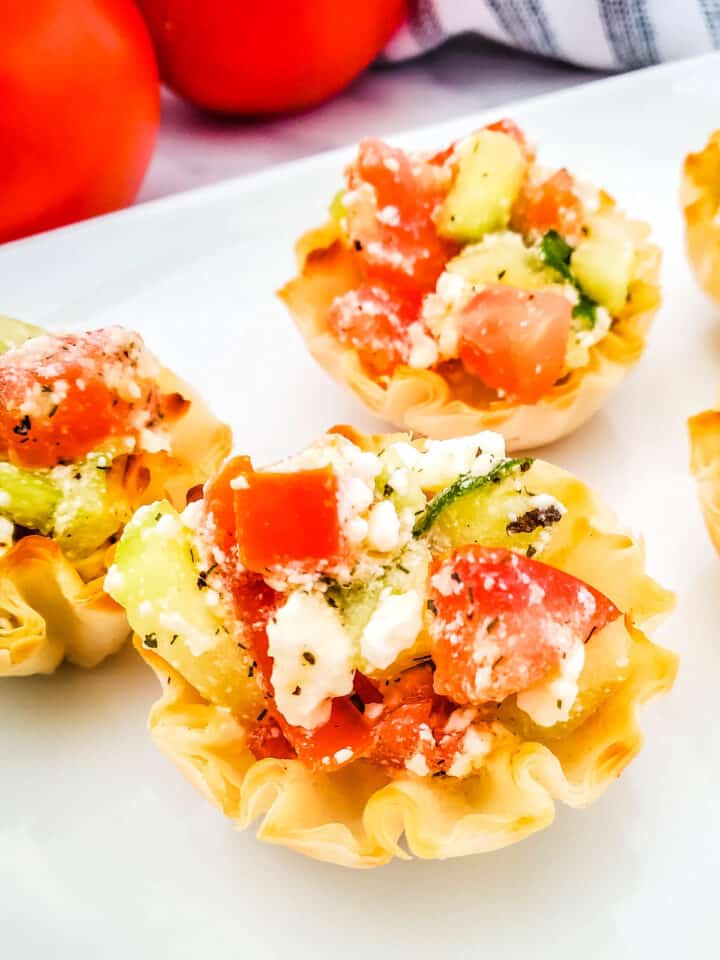 Mediterranean Phyllo Cup Appetizer Recipe - Cupcakes and Cutlery
