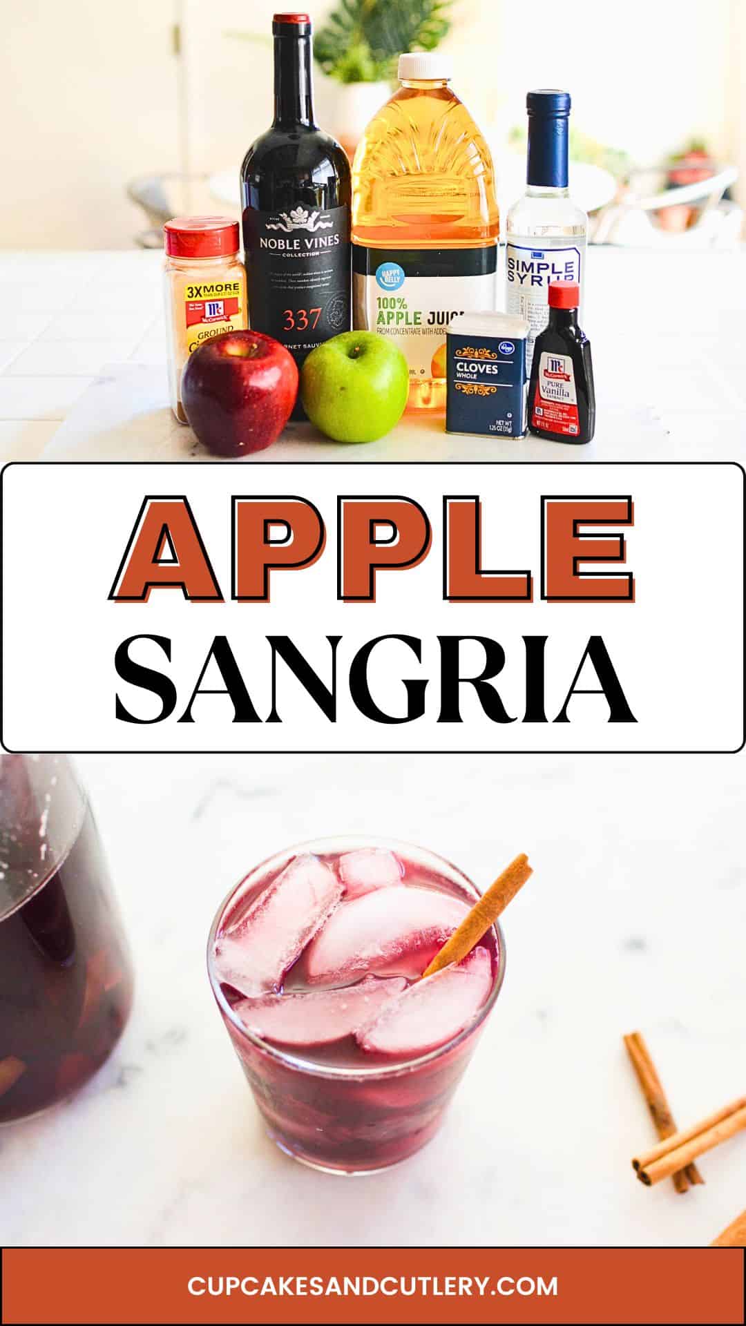 Spiced Apple Sangria Recipe- Cupcakes and Cutlery