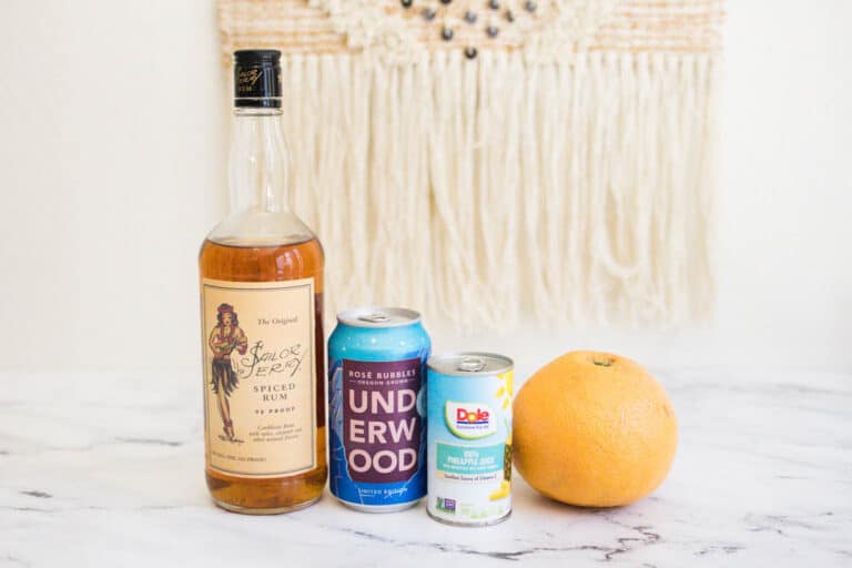 Sparkling Rosé Cocktail with Spiced Rum Recipe - Cupcakes and Cutlery