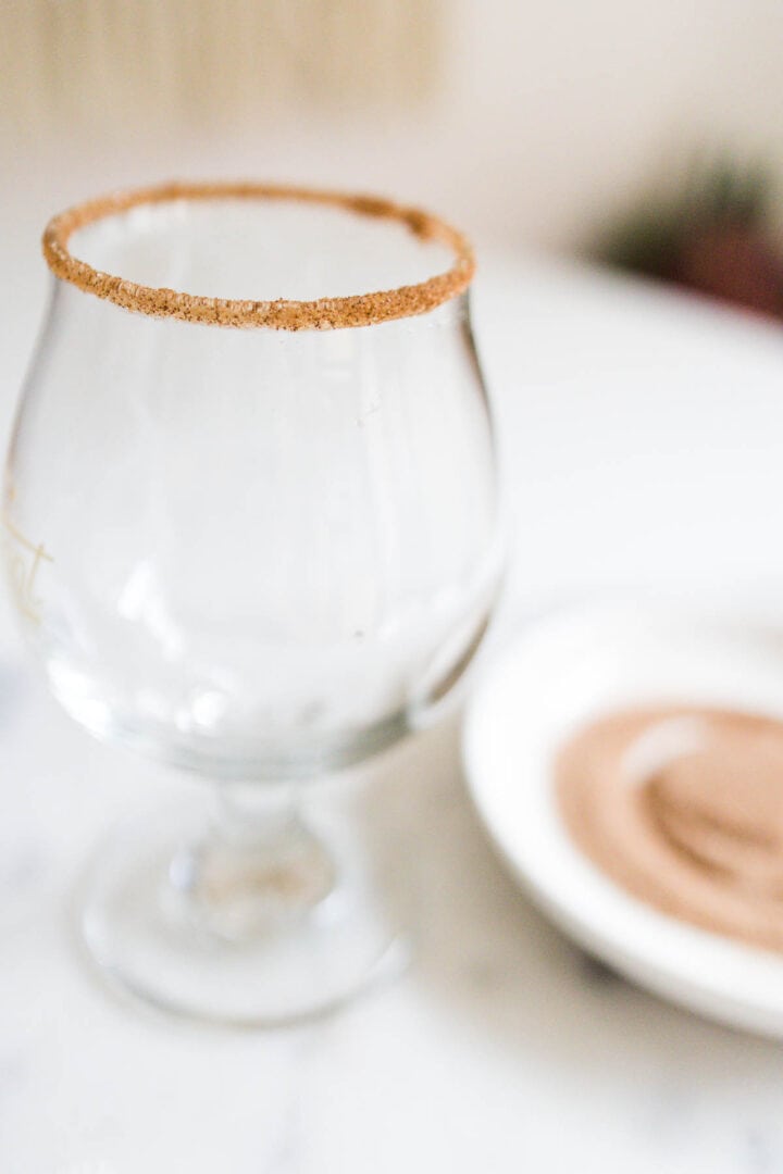 Cinnamon Sugar Rim for Christmas Cocktails - Cupcakes and Cutlery