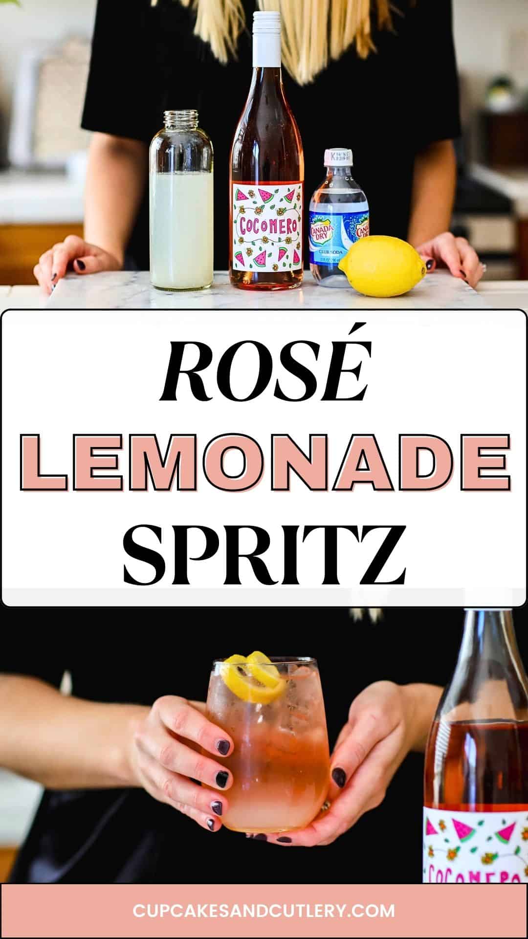 Rosé Lemonade Cocktail Recipe: Rosé Wine Cocktail - Cupcakes and Cutlery