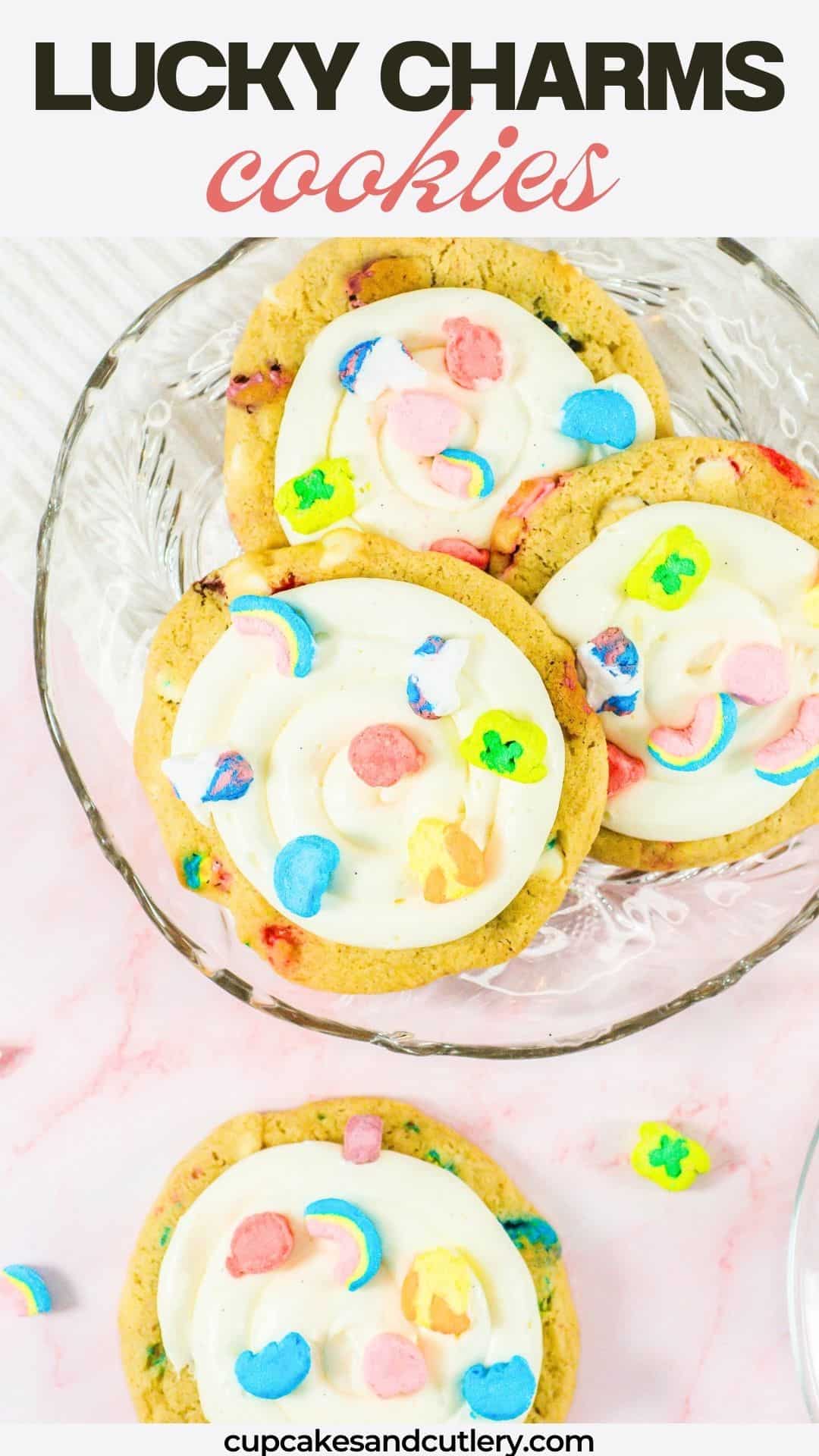 Lucky Charms Cookies Recipe for St. Patrick's Day - Cupcakes and Cutlery